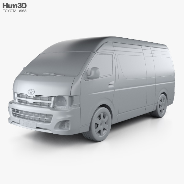 Toyota HiAce Super Long Wheel Base 2014 3D model - Download Van on ...