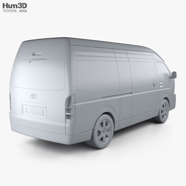 Toyota HiAce Super Long Wheel Base 2014 3D model - Download Van on ...
