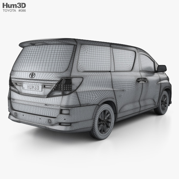 Toyota Alphard 2014 3D model - Download Van on 3DModels.org