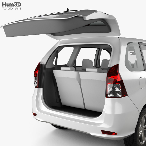 Toyota Avanza with HQ interior 2014 3D model - Download Van on 3DModels.org