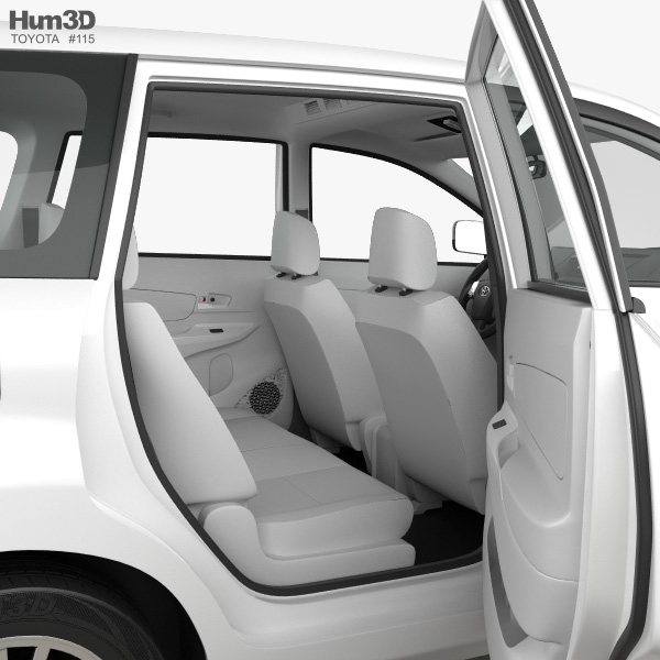 Toyota Avanza with HQ interior 2014 3D model - Download Van on 3DModels.org