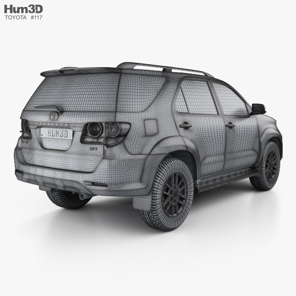 Toyota Fortuner with HQ interior 2014 3D model - Download Crossover SUV ...