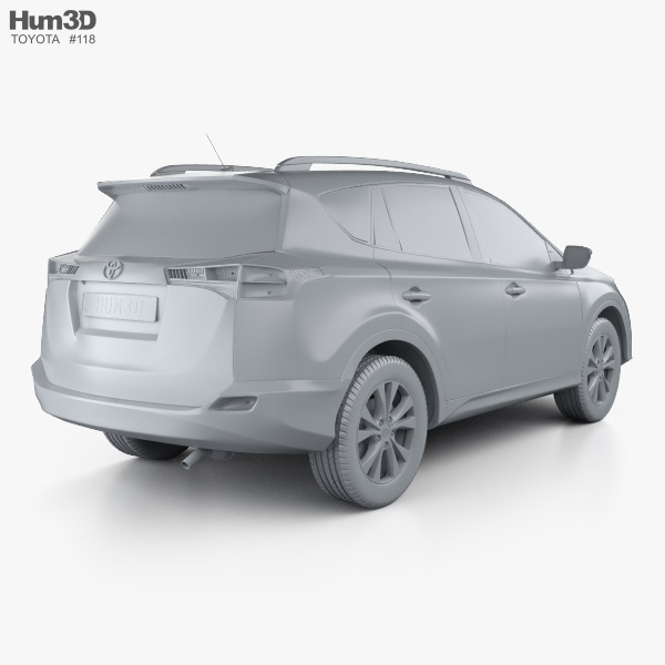 Toyota RAV4 with HQ interior 2016 3D model - Download Crossover SUV on ...