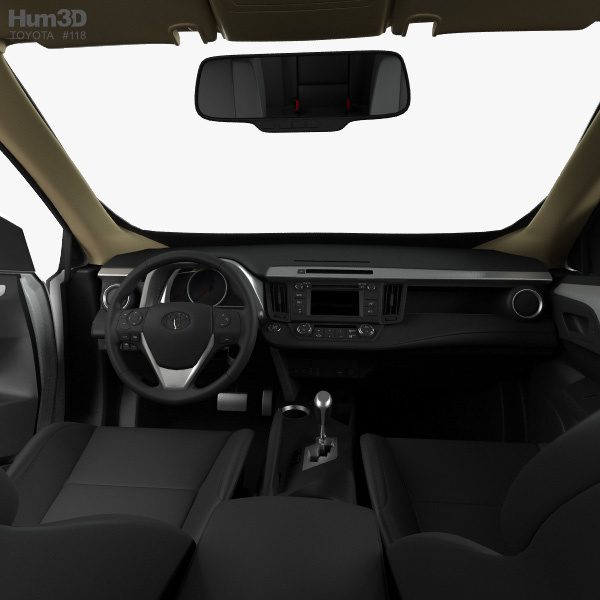 Toyota RAV4 with HQ interior 2016 3D model - Download Crossover SUV on ...