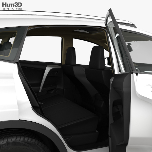 Toyota RAV4 with HQ interior 2016 3D model - Download Crossover SUV on ...