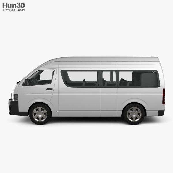 Toyota HiAce Super Long Wheel Base with HQ interior 2014 3D model ...