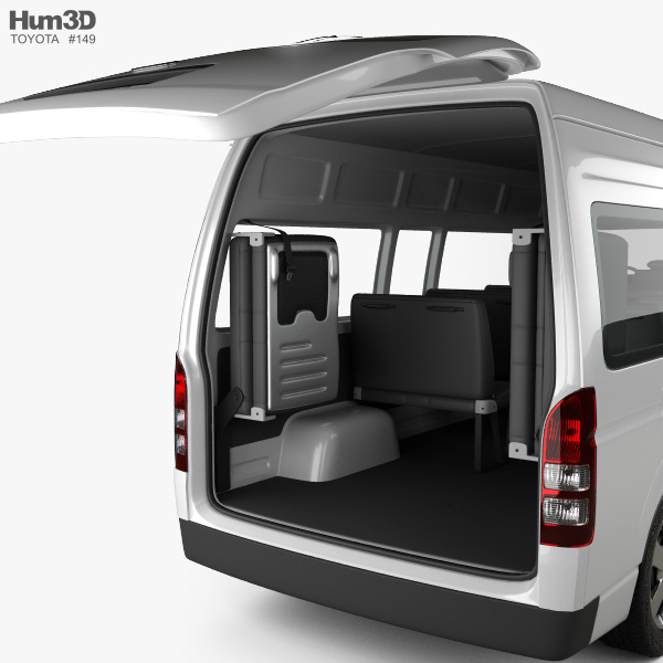 Toyota HiAce Super Long Wheel Base with HQ interior 2014 3D model ...