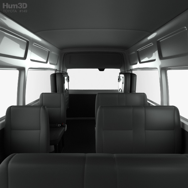 Toyota HiAce Super Long Wheel Base with HQ interior 2014 3D model ...
