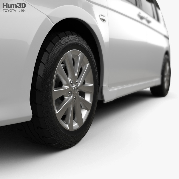 Toyota Isis 2015 3D model - Download Van on 3DModels.org