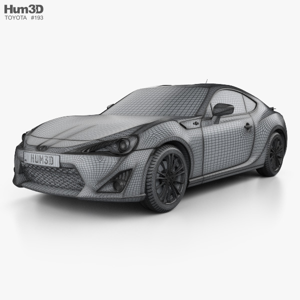 Toyota GT 86 with HQ interior 2015 3D model - Download Sports car on ...