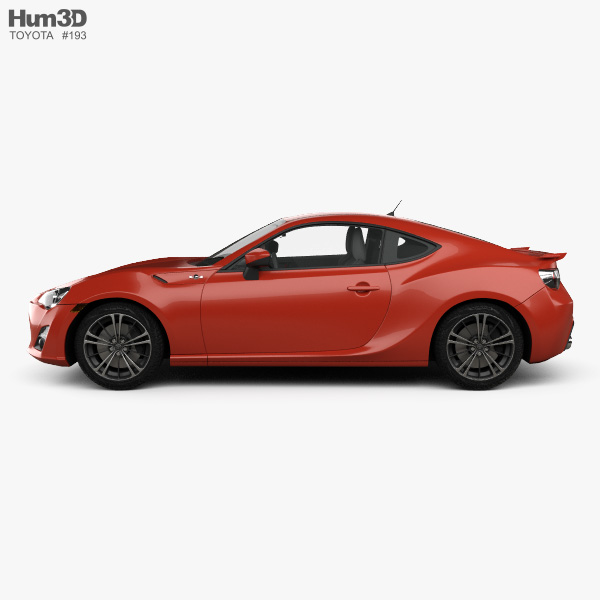 Toyota GT 86 with HQ interior 2015 3D model - Download Sports car on ...