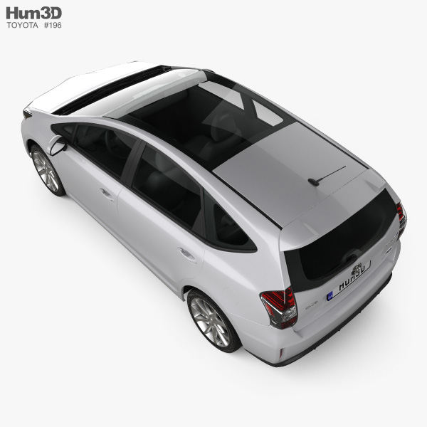Toyota Prius Plus 2017 3D model - Download Hatchback on 3DModels.org