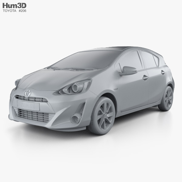 Toyota Prius C 2018 3D model - Download Hatchback on 3DModels.org