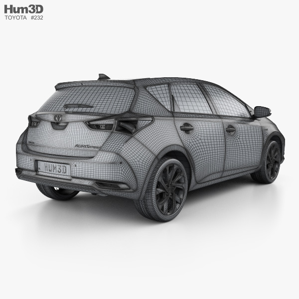 Toyota Auris hatchback hybrid 2018 3D model - Download Hatchback on ...