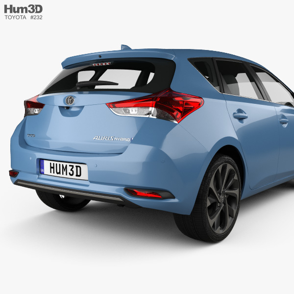 Toyota Auris hatchback hybrid 2018 3D model - Download Hatchback on ...