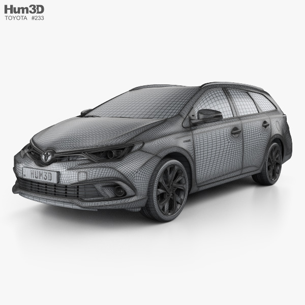 Toyota Auris Touring Sports hybrid 2018 3D model - Download Wagon car ...