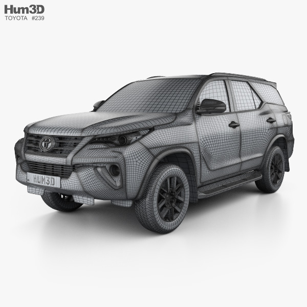 Toyota Fortuner 2019 3D model - Download Crossover SUV on 3DModels.org
