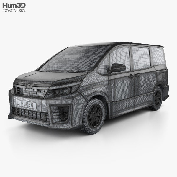 Toyota Voxy ZS 2017 3D model - Download Van on 3DModels.org