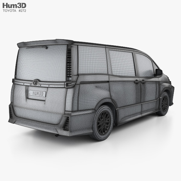 Toyota Voxy ZS 2017 3D model - Download Van on 3DModels.org