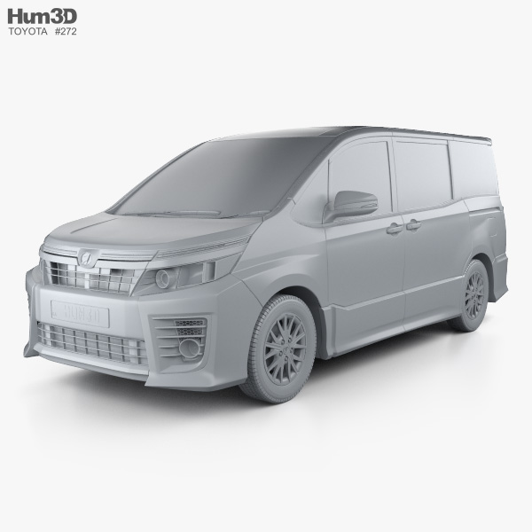 Toyota Voxy ZS 2017 3D model - Download Van on 3DModels.org