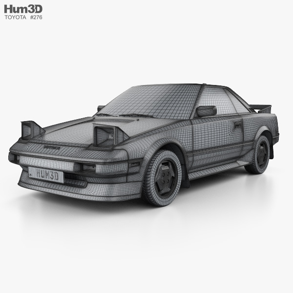 Toyota MR2 1984 3D model - Download Sports car on 3DModels.org