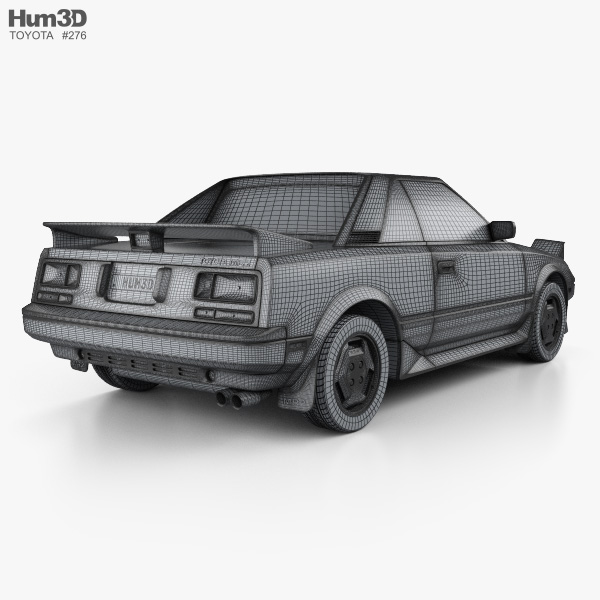 Toyota MR2 1984 3D model - Download Sports car on 3DModels.org