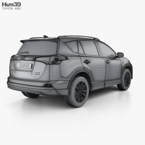 Toyota RAV4 hybrid with HQ interior 2019 3D model - Download Crossover ...