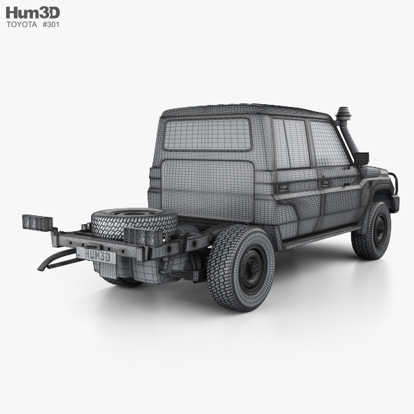Toyota Land Cruiser (VDJ79R) Double Cab Chassis 2016 3D model ...