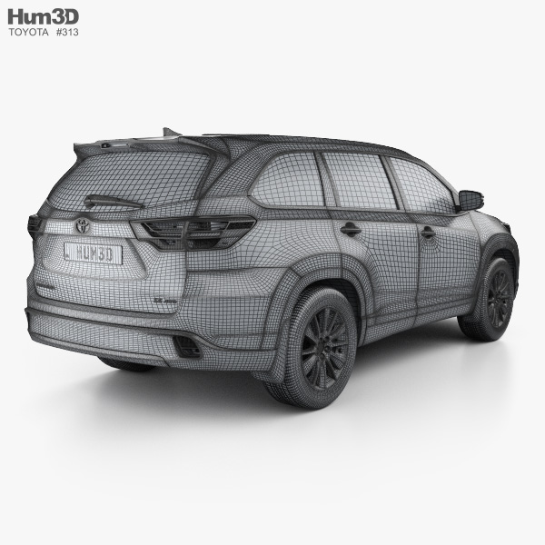 Toyota Highlander SE 2018 3D model - Download Crossover SUV on 3DModels.org