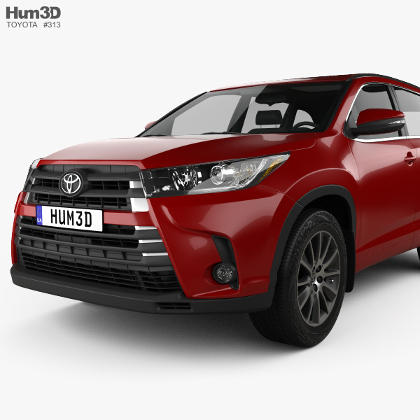 Toyota Highlander SE 2018 3D model - Download Crossover SUV on 3DModels.org