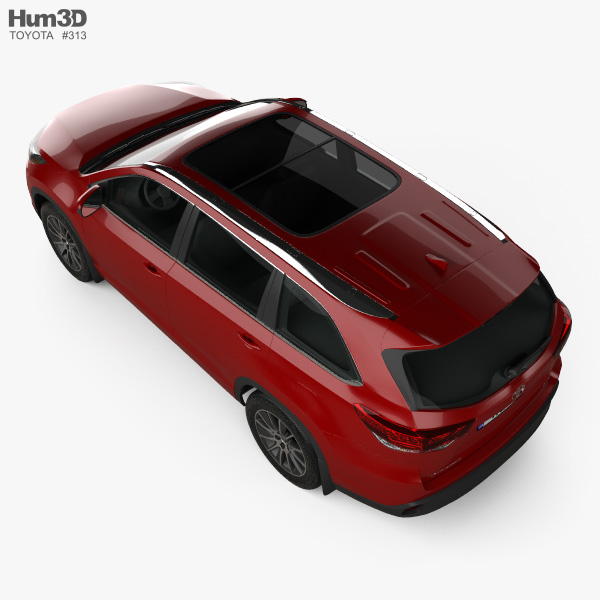Toyota Highlander SE 2018 3D model - Download Crossover SUV on 3DModels.org