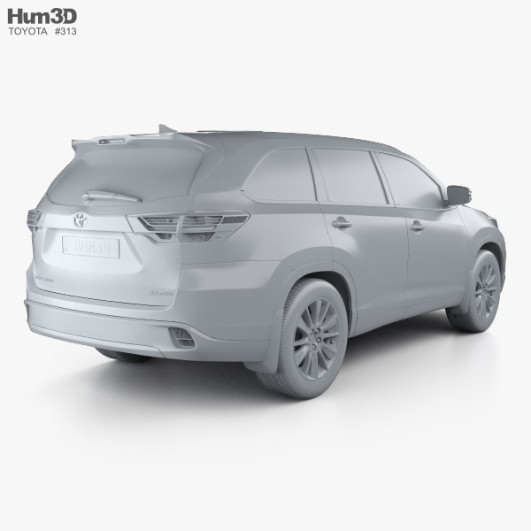 Toyota Highlander SE 2018 3D model - Download Crossover SUV on 3DModels.org