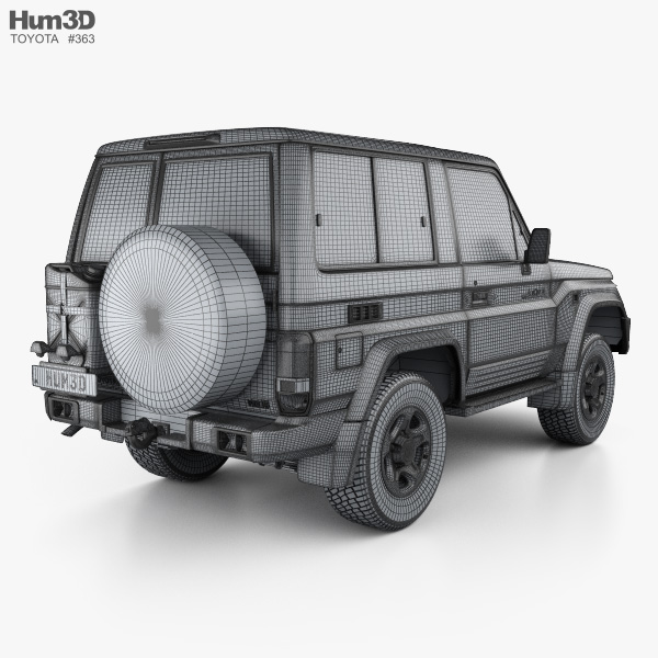 Toyota Land Cruiser 3-door VXR 2020 3D model - Download Crossover SUV ...