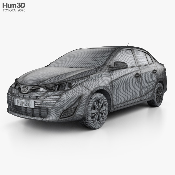 Toyota Yaris TH-spec sedan 2021 3D model - Download Sedan on 3DModels.org