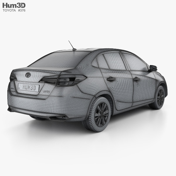 Toyota Yaris TH-spec sedan 2021 3D model - Download Sedan on 3DModels.org