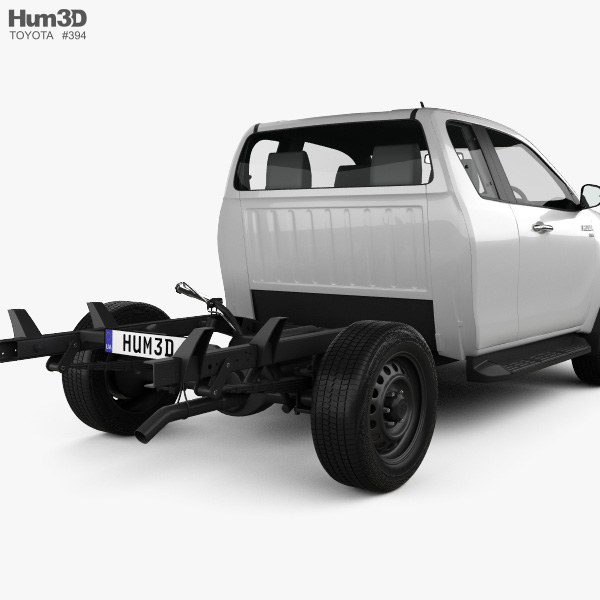 Toyota Hilux Extra Cab Chassis SR 2022 3D model - Download Pickup on ...