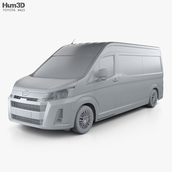 Toyota Hiace Passenger Van L2H2 GL 2023 3D model - Download Van on ...