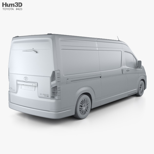Toyota Hiace Passenger Van L2H2 GL 2023 3D model - Download Van on ...