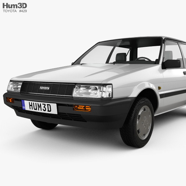 Toyota Corolla sedan 1983 3D model - Download Sedan on 3DModels.org