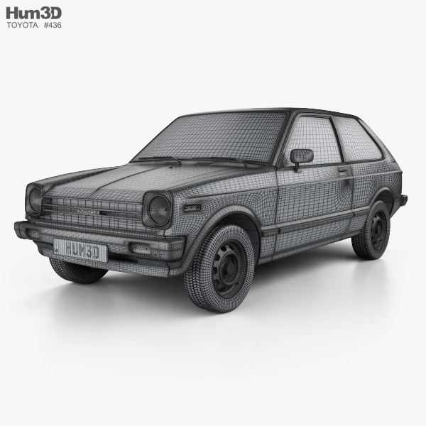 토요타 스타렛 1978 3D 모델 - 다운로드 Hatchback on 3DModels.org