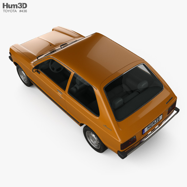 Toyota Starlet 1978 3D model - Download Hatchback on 3DModels.org