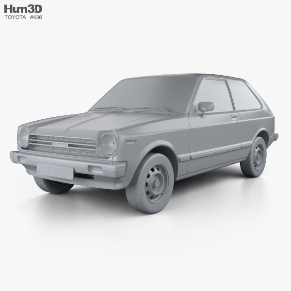 Toyota Starlet 1978 3D model - Download Hatchback on 3DModels.org