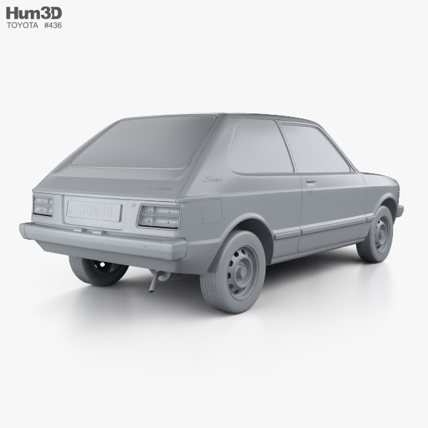 Toyota Starlet 1978 3D model - Download Hatchback on 3DModels.org