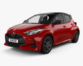 Toyota Yaris hybrid 2022 Vector Blueprint - 3DModels.org