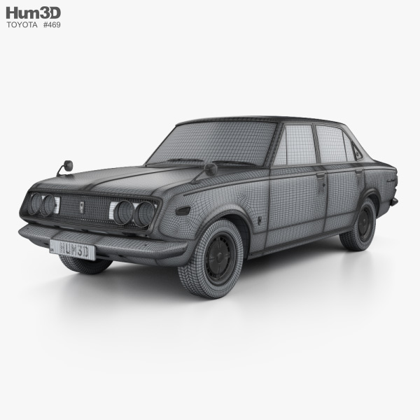 Toyota Mark II sedan 1968 3D model - Download Sedan on 3DModels.org