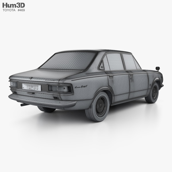 Toyota Mark II sedan 1968 3D model - Download Sedan on 3DModels.org