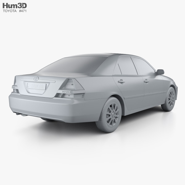 Toyota Mark II 2007 3D model - Download Sedan on 3DModels.org