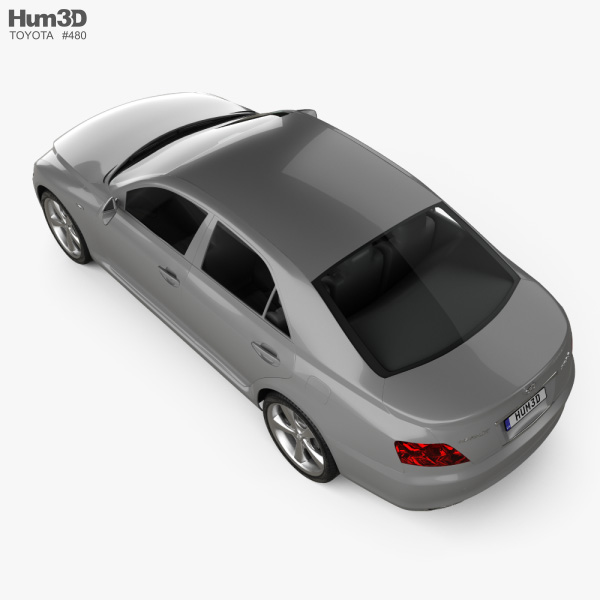 Toyota Mark X 2009 3D model - Download Sedan on 3DModels.org