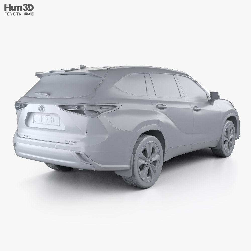 Toyota Highlander XLE 2022 3D model - Download Crossover SUV on ...
