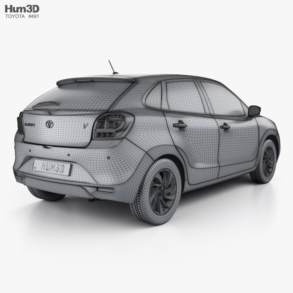 Toyota Glanza 2022 Modelo 3D - Descargar Hatchback on 3DModels.org